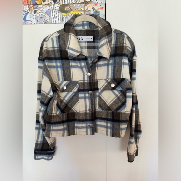Zara | Tops | Zara Plaid Shacket | Poshmark